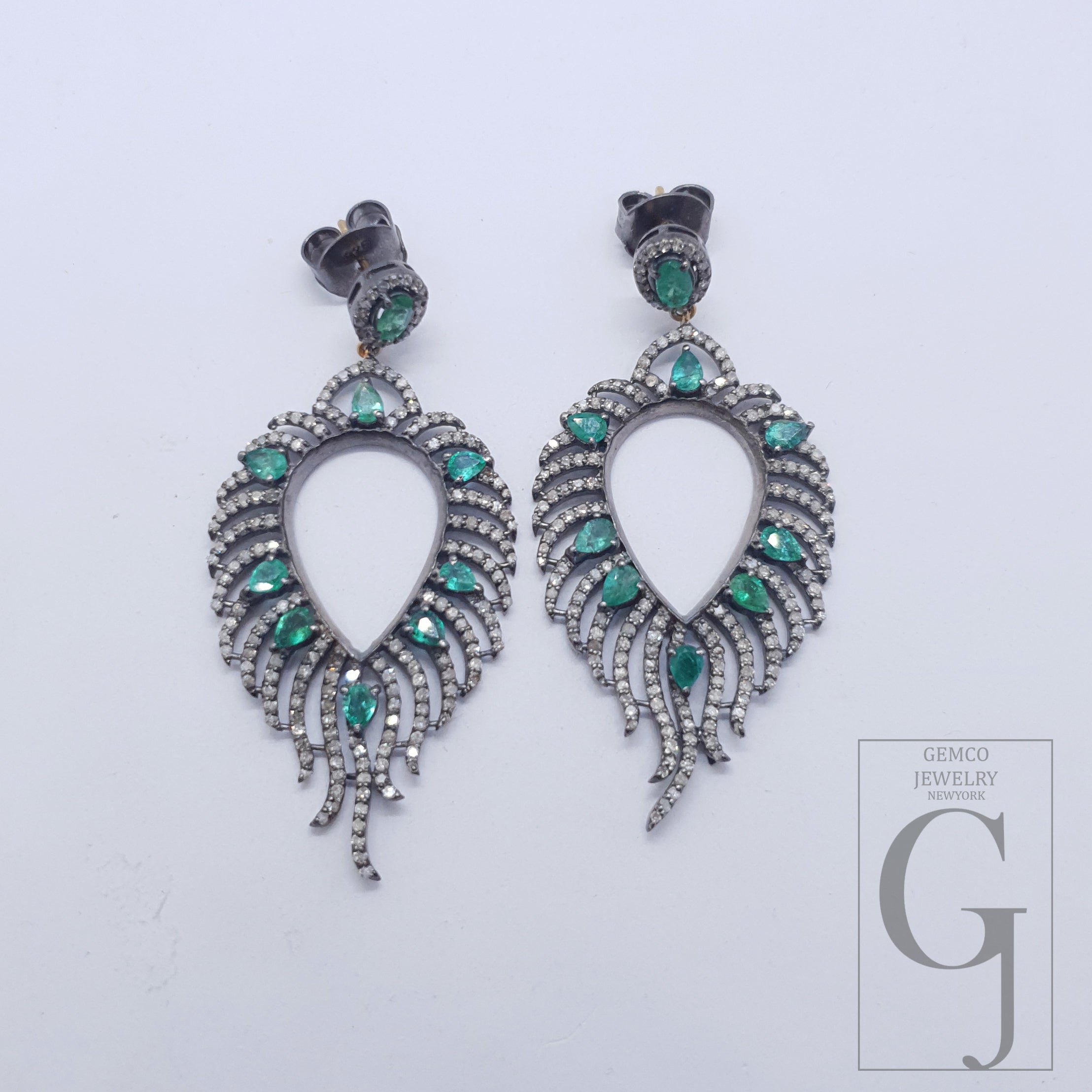 Pave Diamond Earrings – Gemco Jewelry New York Inc