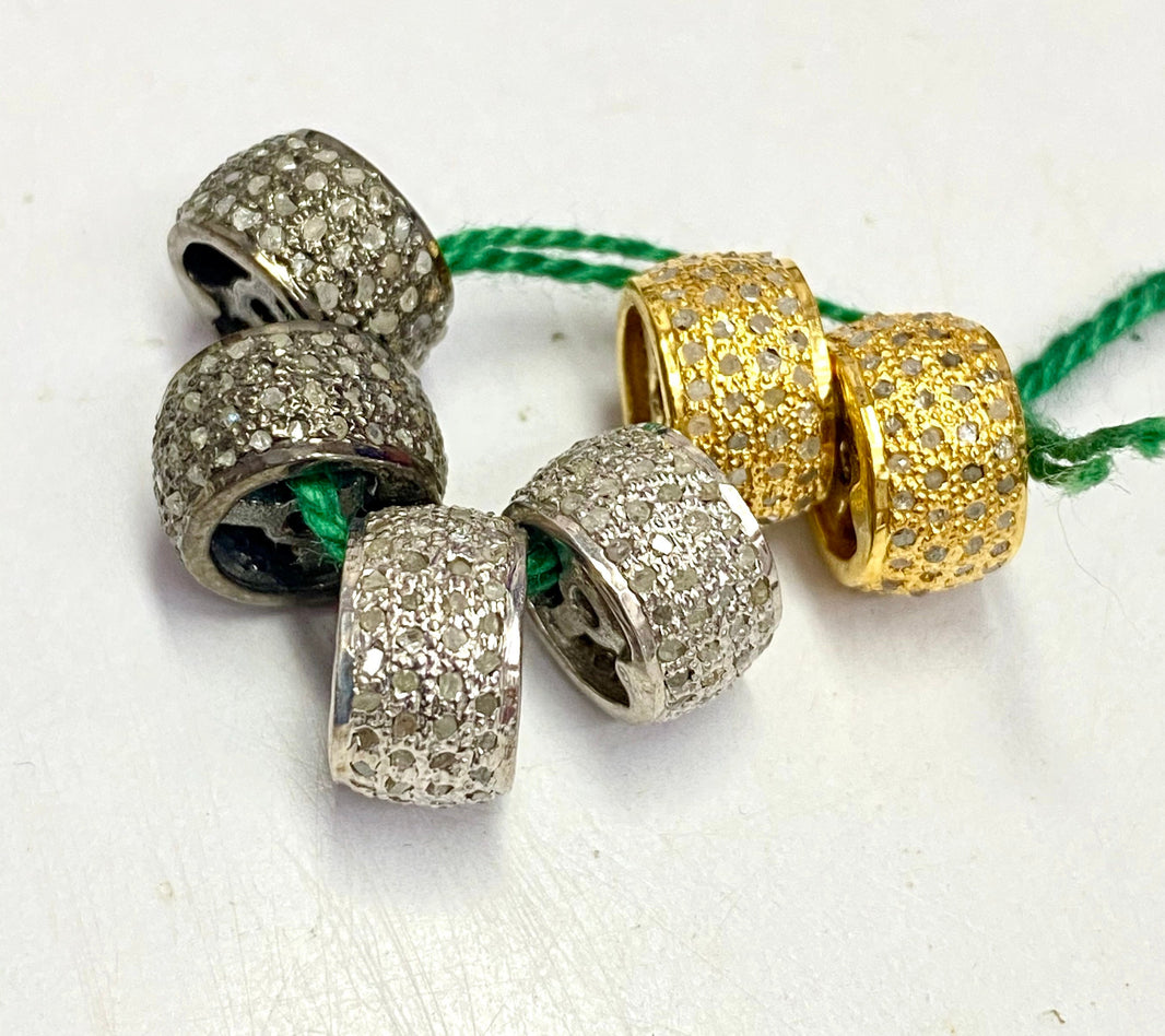 Diamond Rondelles Beads – Gemco Jewelry New York Inc