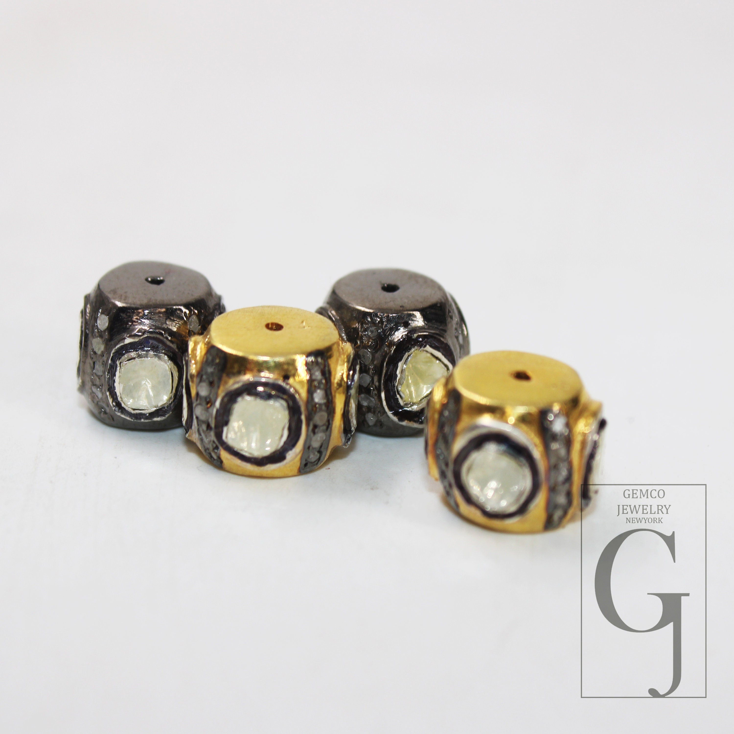 Diamond Rondelles Beads – Gemco Jewelry New York Inc